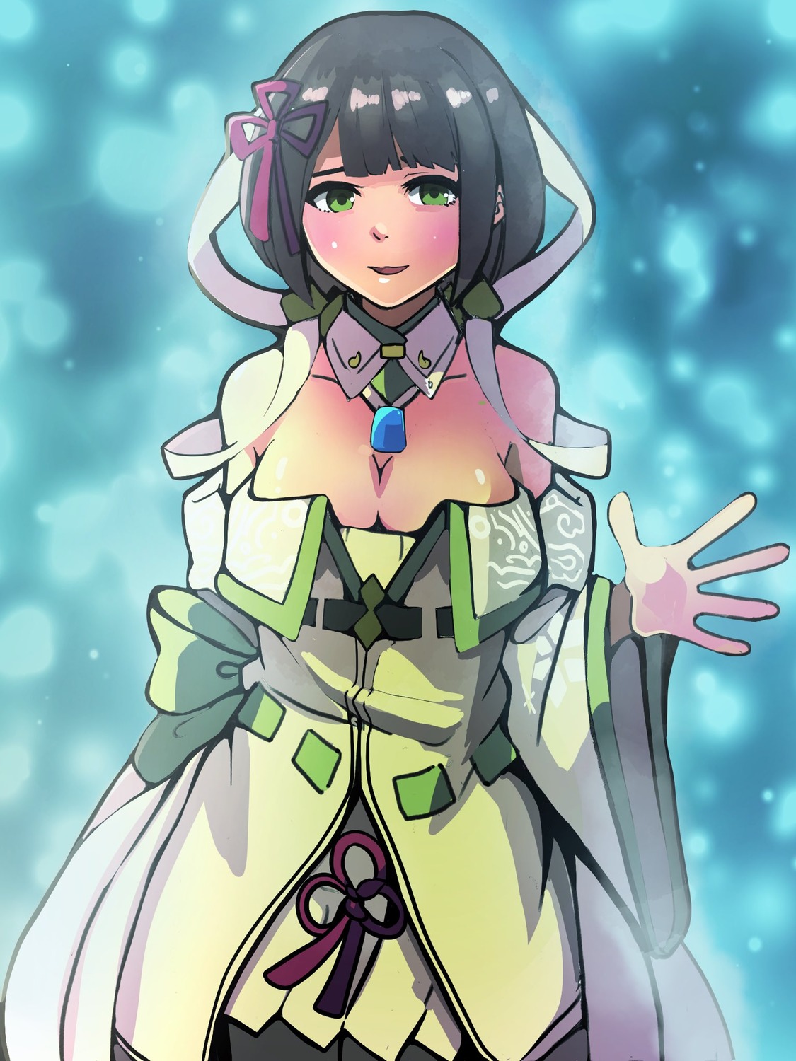 tokishi0111 xenoblade xenoblade chronicles 3 miyabi (xenoblade 3) no bra pantyhose sketch ...